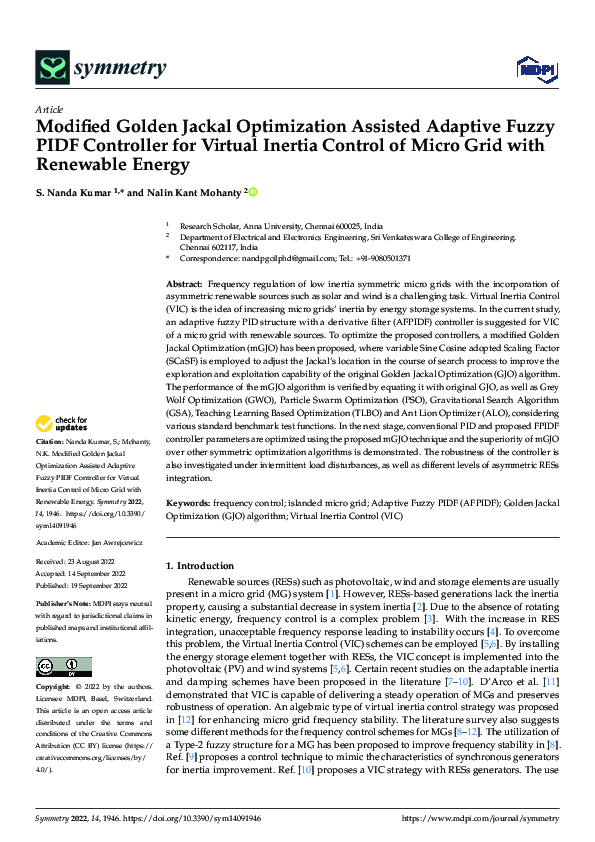 (PDF) Modified Golden Jackal Optimization Assisted Adaptive Fuzzy PIDF Controller for Virtual ...