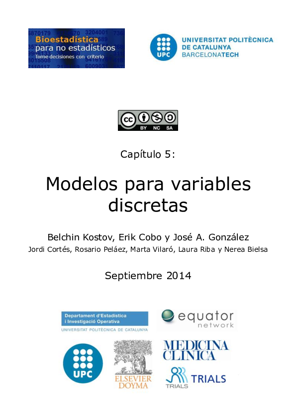 (PDF) Modelos para variables discretas
