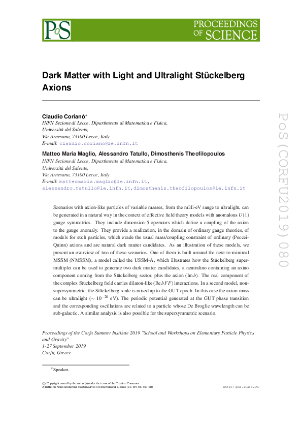 (PDF) Dark Matter with Light and Ultralight Stückelberg Axions