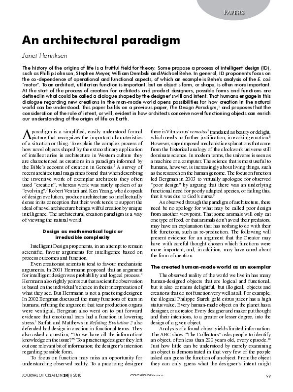 (PDF) An architectural paradigm