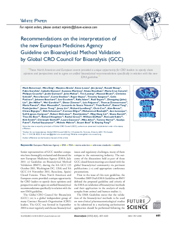 (PDF) Recommendations on the interpretation of the new European ...