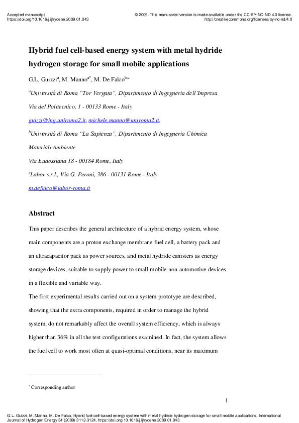 (PDF) Hybrid fuel cell-based energy system with metal hydride hydrogen storage for small mobile ...