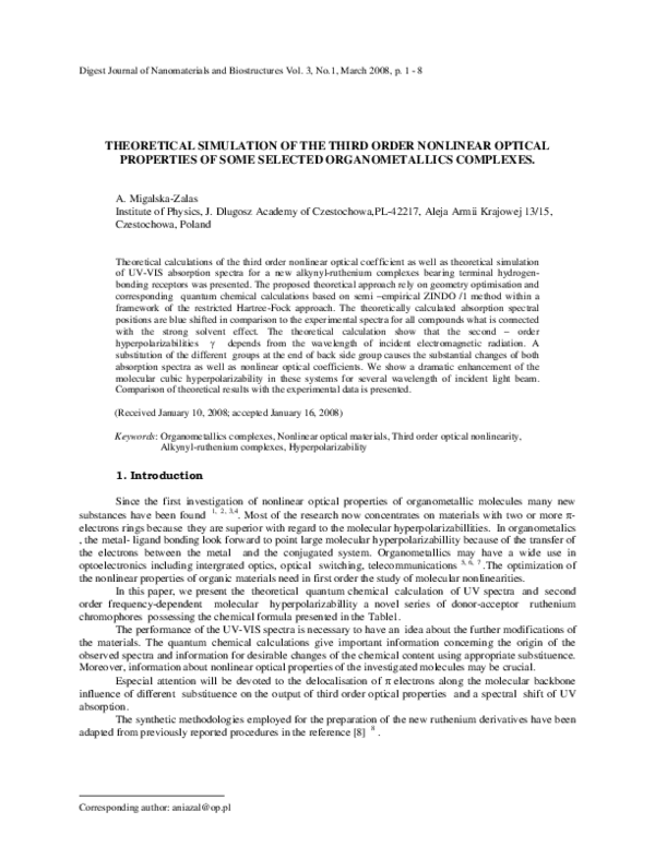 (PDF) Theoretical simulation of the third order nonlinear optical ...