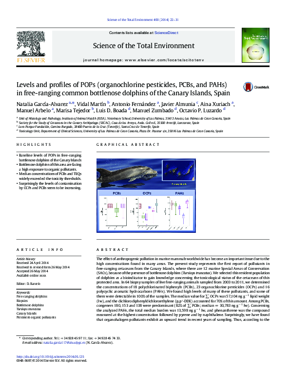 (PDF) Levels and profiles of POPs (organochlorine pesticides, PCBs, and ...