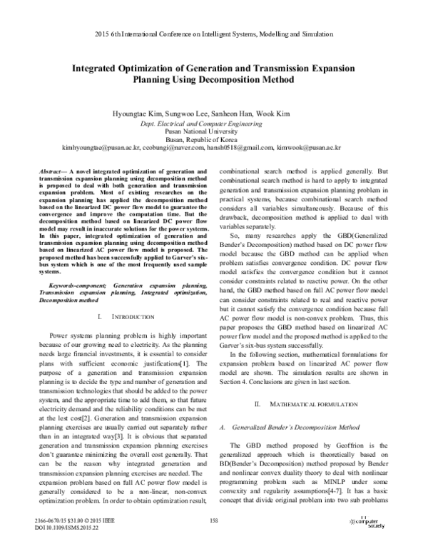 (PDF) Integrated Optimization of Generation and Transmission Expansion Planning Using ...