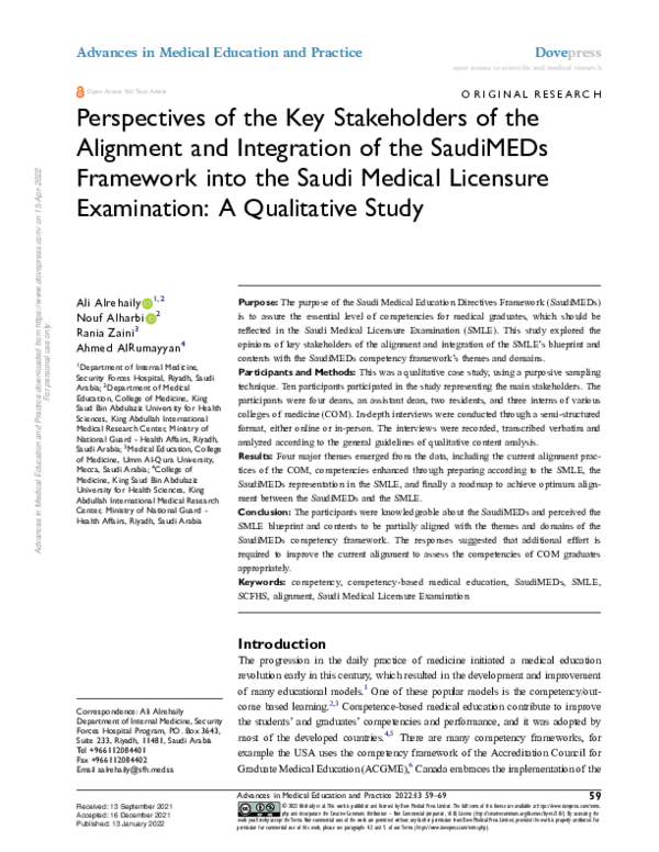 (PDF) Perspectives of the Key Stakeholders of the Alignment and ...