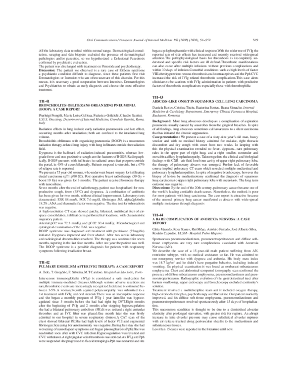 (PDF) Bronchiolitis Obliterans Organizing Pneumonia (Boop): A Case Report
