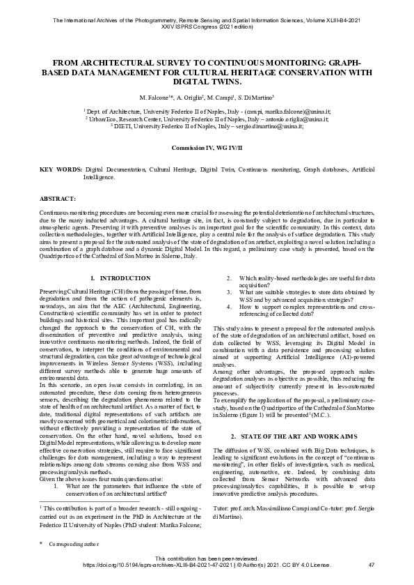 Pdf From Architectural Survey To Continuous Monitoring Graph Based Data Management For