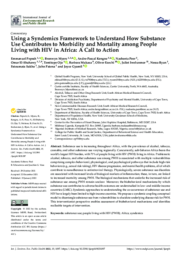 (PDF) Using a Syndemics Framework to Understand How Substance Use ...