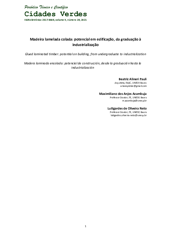 (PDF) Madeira lamelada colada