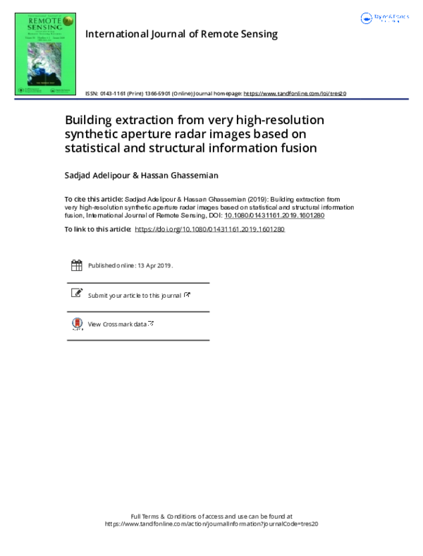 (PDF) Building extraction from very high resolution multispectral images using NDVI based ...