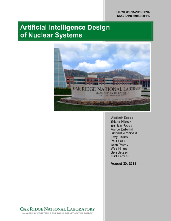 (PDF) Artificial Intelligence Design of Nuclear Systems