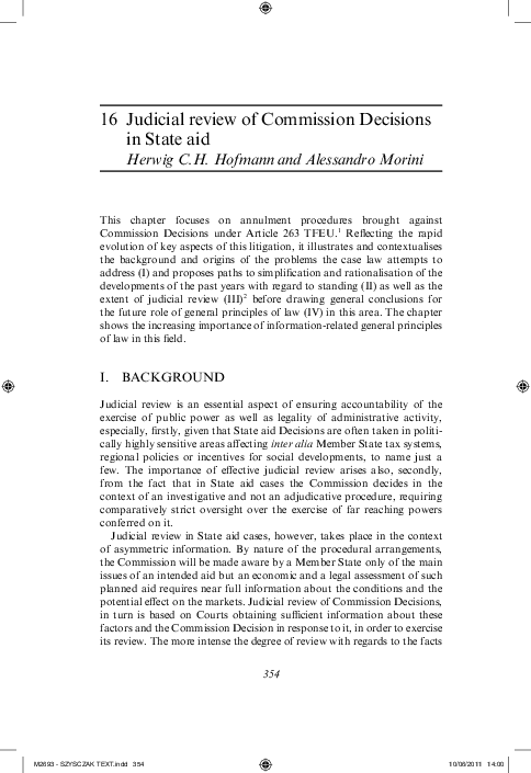 (PDF) Judicial Review of Commission Decisions in State Aid