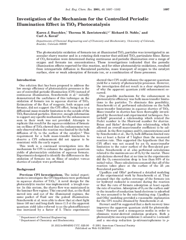 (PDF) Investigation of the Mechanism for the Controlled Periodic ...