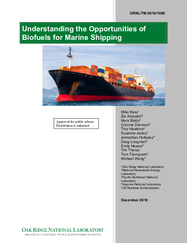 (PDF) Understanding the Opportunities of Biofuels for Marine Shipping ...