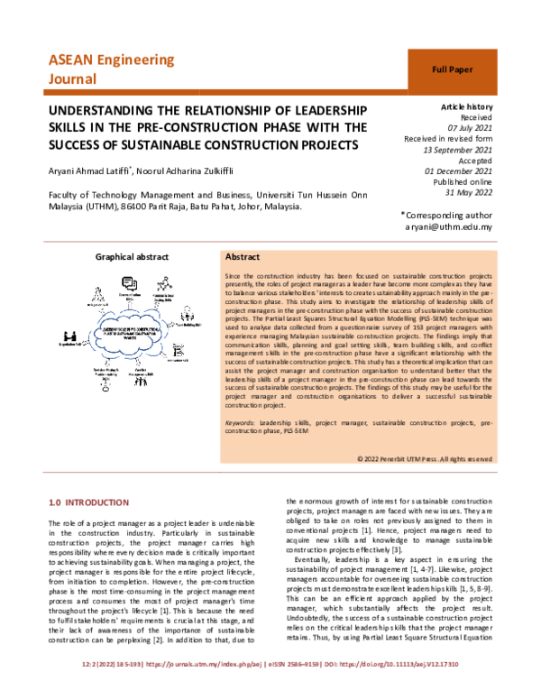 (PDF) Understanding the Relationship of Leadership Skills in the Pre ...