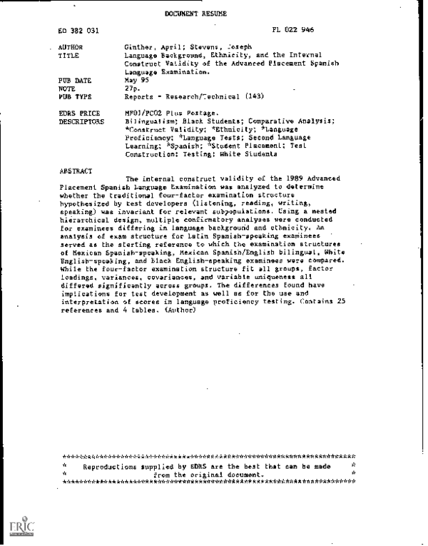 (PDF) Language Background, Ethnicity, and the Internal Construct ...