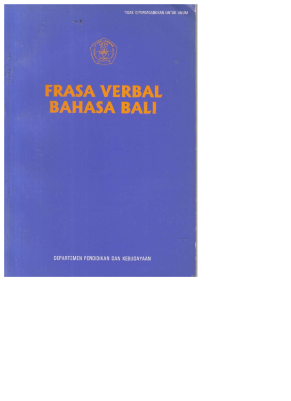 (PDF) Frasa verbal bahasa Bali