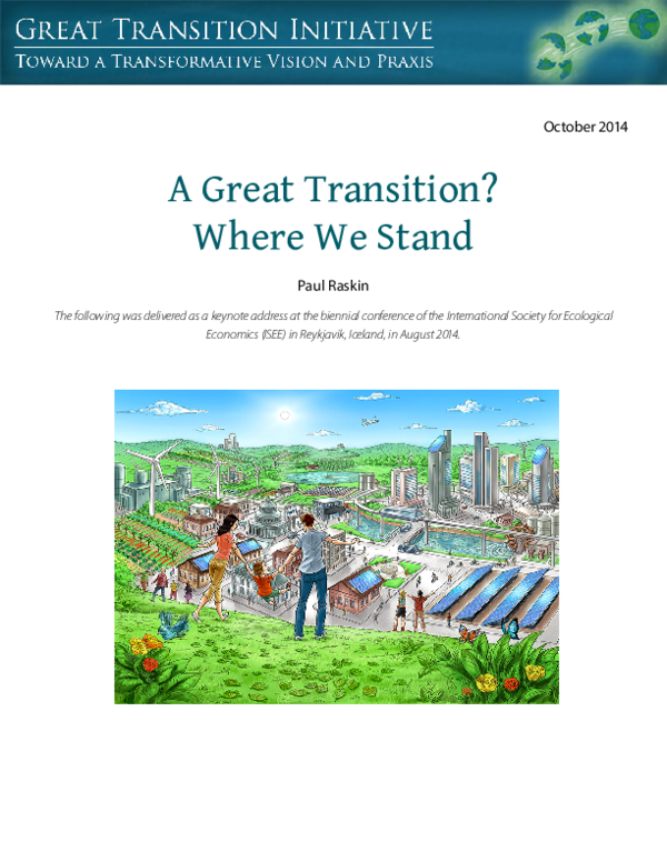 (PDF) A Great Transition? Where We Stand