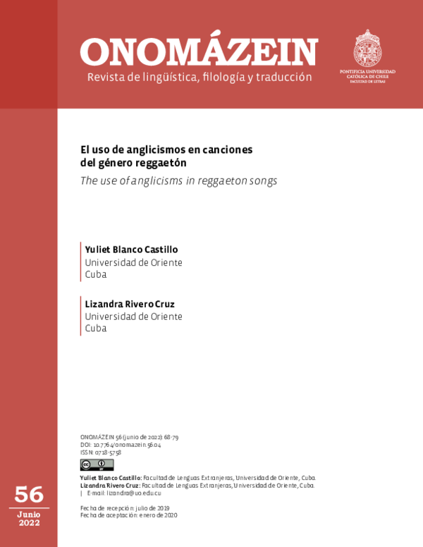 (PDF) The use of anglicisms in reggaeton songs