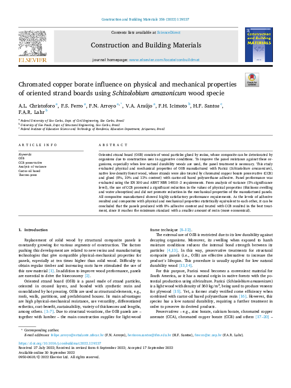 (PDF) Chromated copper borate influence on physical and mechanical ...
