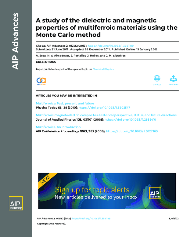 (PDF) A study of the dielectric and magnetic properties of multiferroic ...