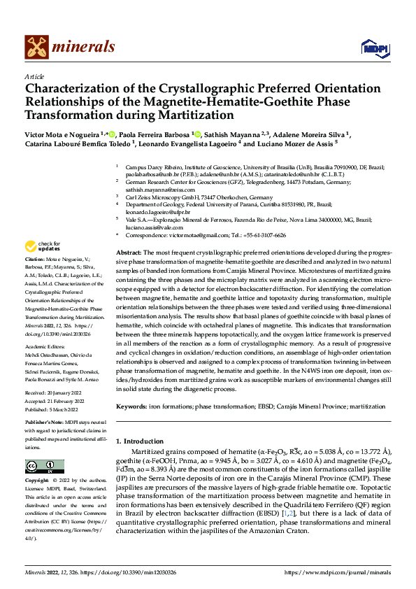 (PDF) Characterization of the Crystallographic Preferred Orientation Relationships of the ...