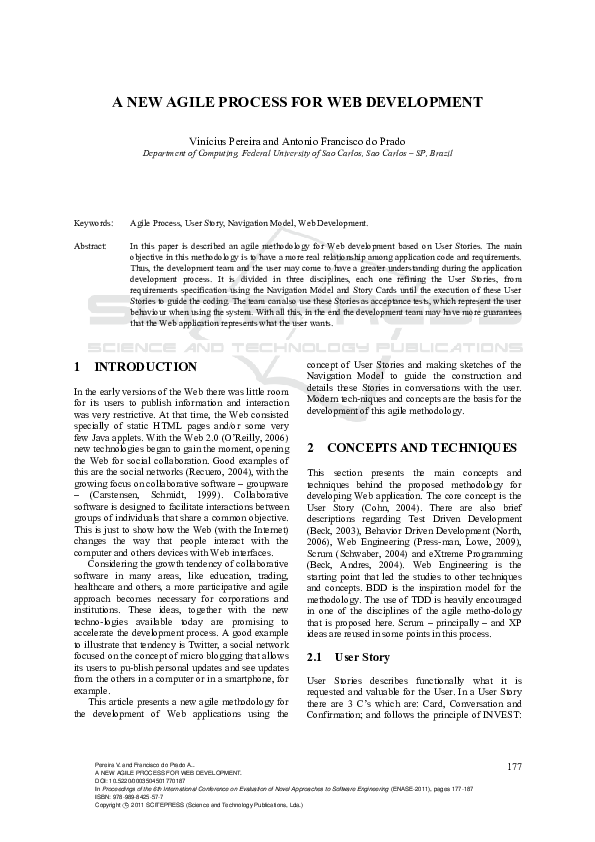 (PDF) A New Agile Process for Web Development