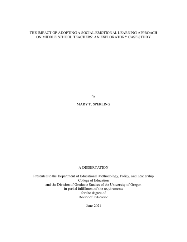 (PDF) The Impact of Adopting a Social Emotional Learning Approach on ...