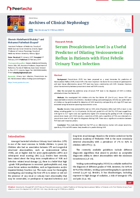 (PDF) Serum Procalcitonin Level is a Useful Predictor of Dilating ...