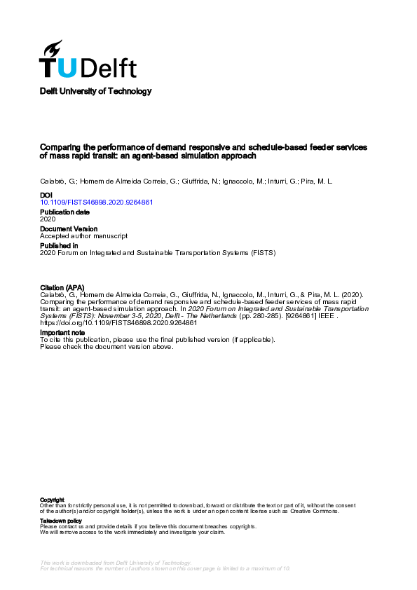 Pdf Comparing The Performance Of Demand Responsive And Schedule Based