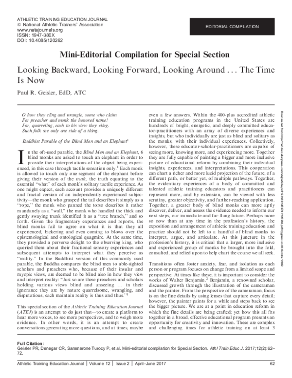 (PDF) Mini-Editorial Compilation for Special Section