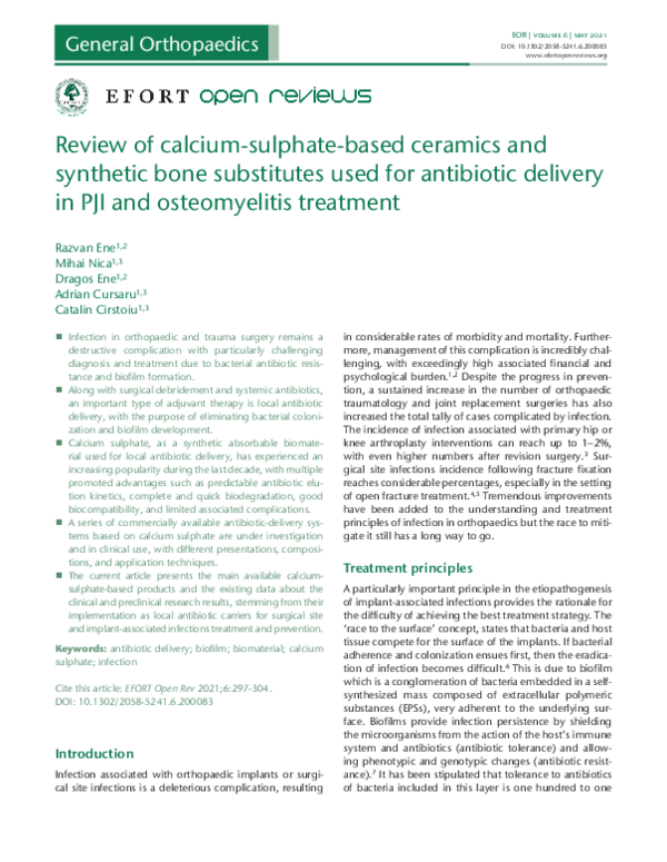 (PDF) Review of calcium-sulphate-based ceramics and synthetic bone ...