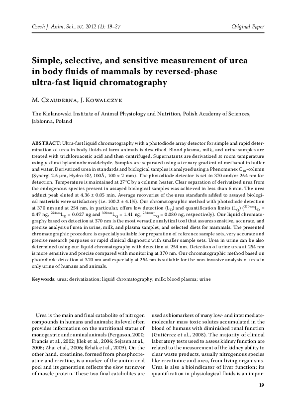 (PDF) Simple, selective, and sensitive measurement of urea in body ...