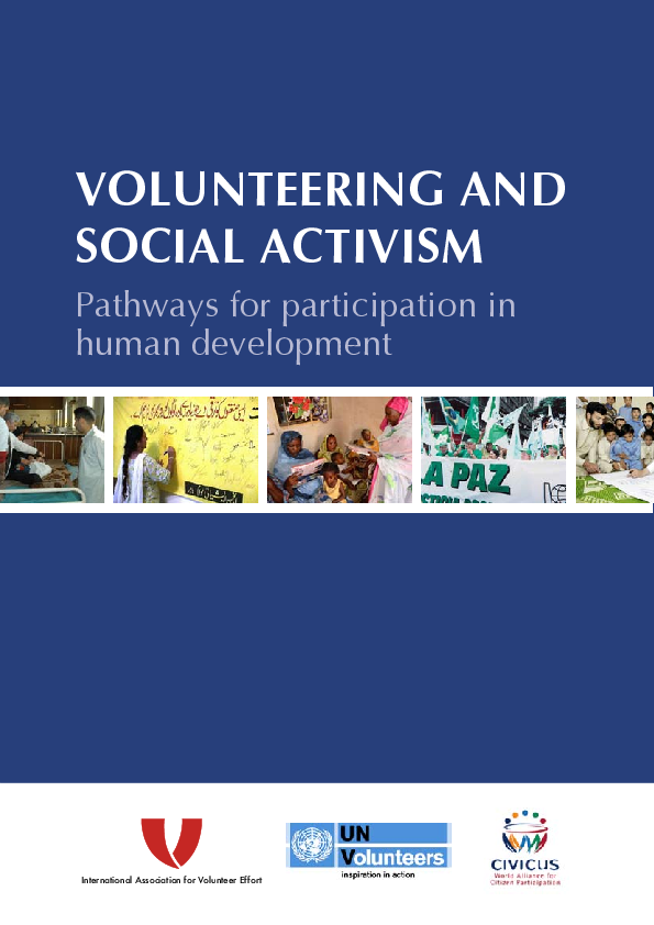 (PDF) Volunteering and Social Activism: Pathways for Participation in ...