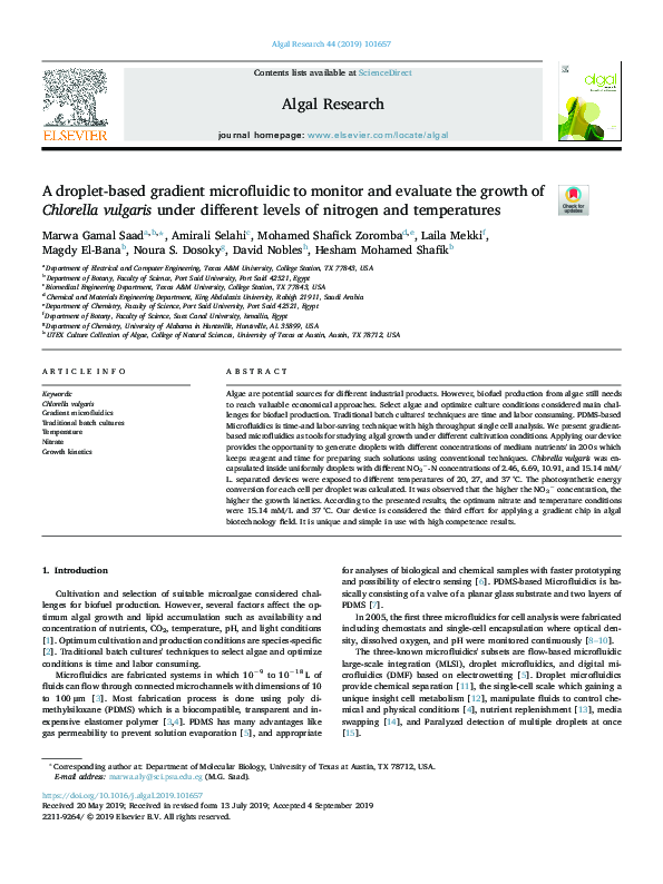 (PDF) A droplet-based gradient microfluidic to monitor and evaluate the ...