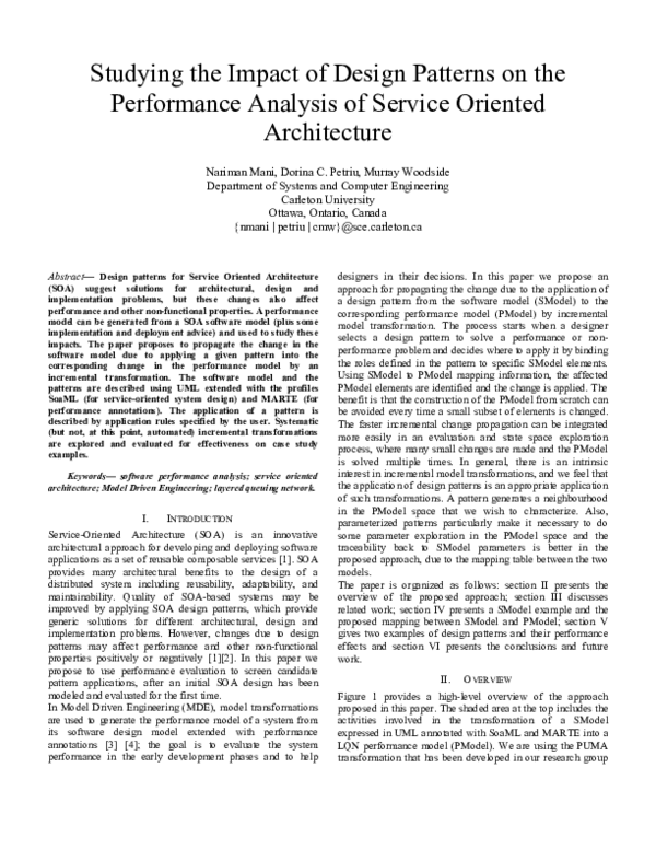 (PDF) Studying the Impact of Design Patterns on the Performance ...