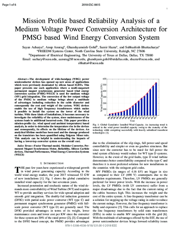 (PDF) Mission Profile based Reliability Analysis of a Medium Voltage Power Conversion ...