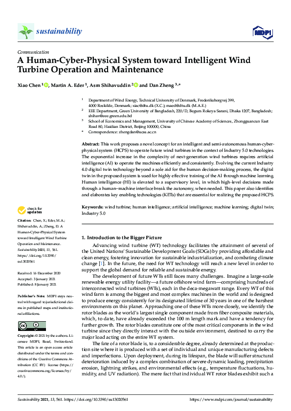 (PDF) A Human-Cyber-Physical System toward Intelligent Wind Turbine ...