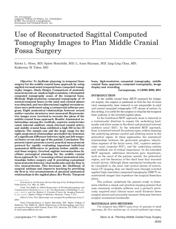 (PDF) Use of Reconstructed Sagittal Computed Tomography Images to Plan ...