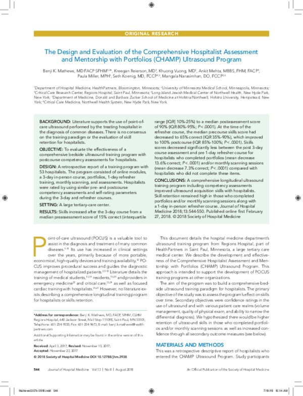 (PDF) The Design and Evaluation of the Comprehensive Hospitalist ...