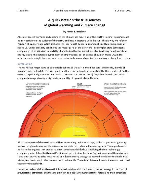 (PDF) A quick note on the true sources of global warming and climate change