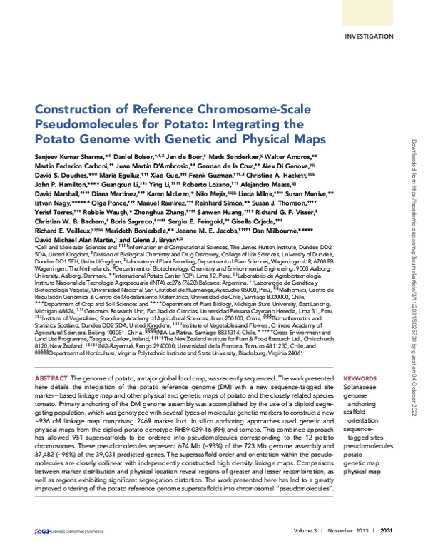 (PDF) Construction of reference chromosome-scale pseudomolecules for ...
