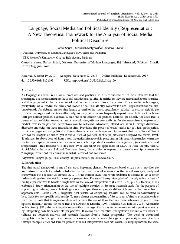 (PDF) Language, Social Media and Political Identity (Re)presentation: A ...