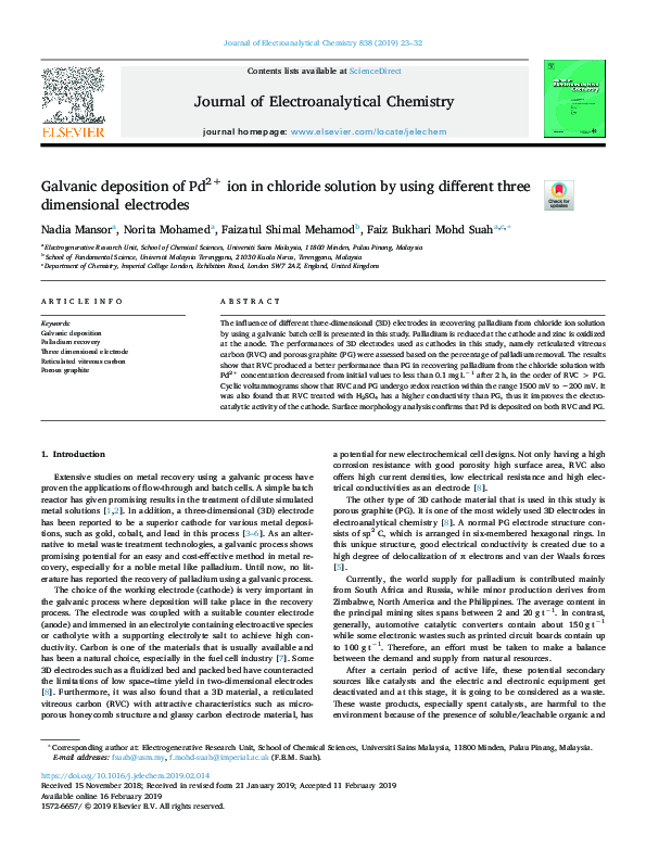 (PDF) Galvanic deposition of Pd2+ ion in chloride solution by using ...
