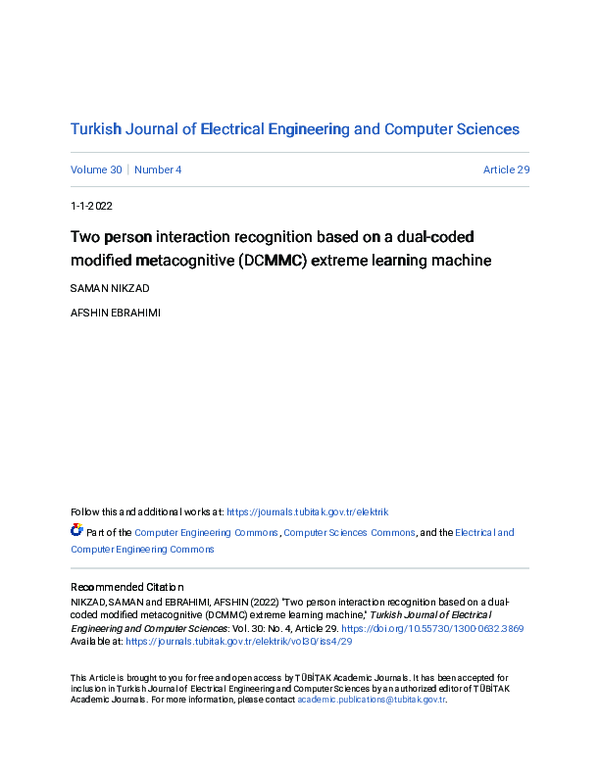 (PDF) Two person interaction recognition based on a dual-coded modified metacognitive (DCMMC ...