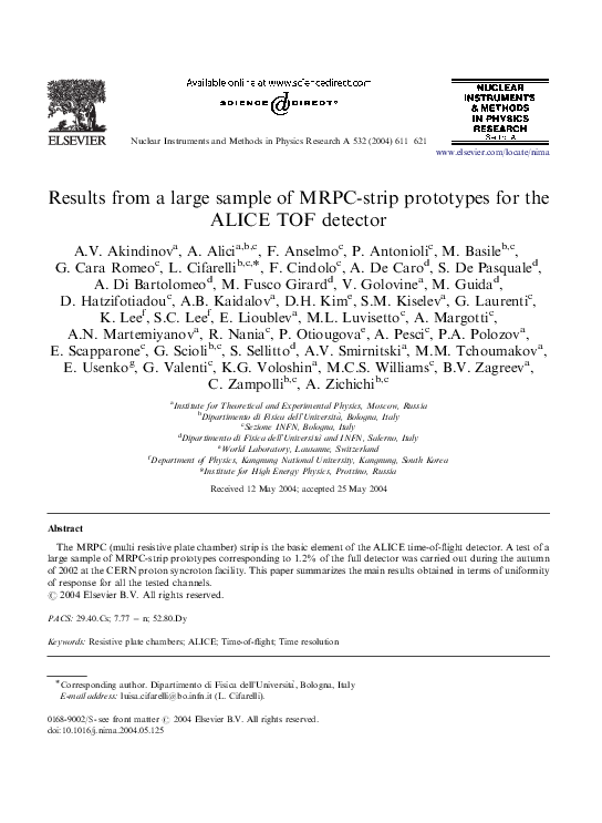 (PDF) Results from a large sample of MRPC-strip prototypes for the ...