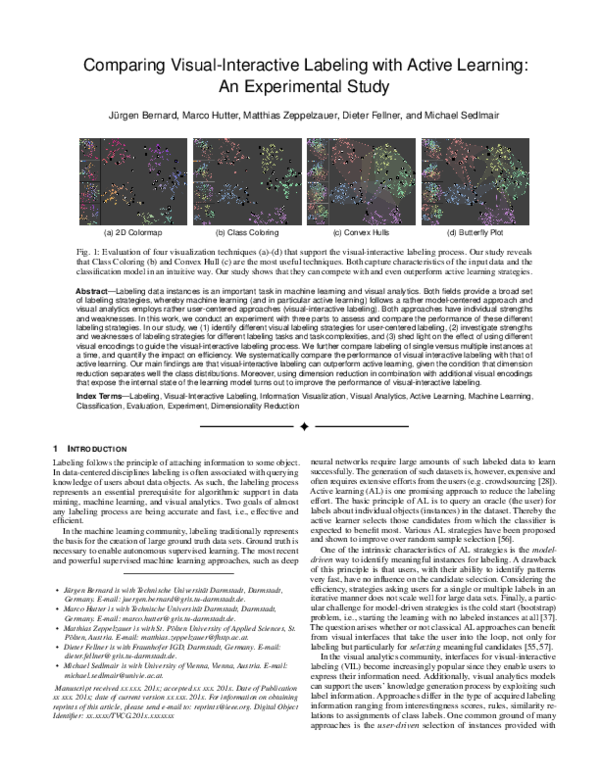 (PDF) Comparing Visual-Interactive Labeling with Active Learning: An Experimental Study | Dieter ...