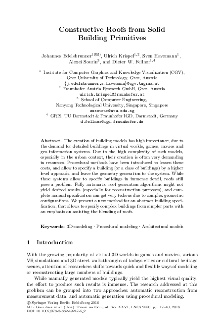 (PDF) Constructive Roofs from Solid Building Primitives