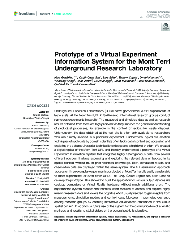 (PDF) Prototype of a Virtual Experiment Information System for the Mont ...